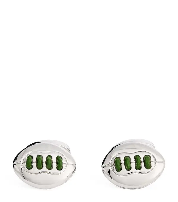 BABETTE WASSERMAN LONDON Thread-detail American Football Cufflinks