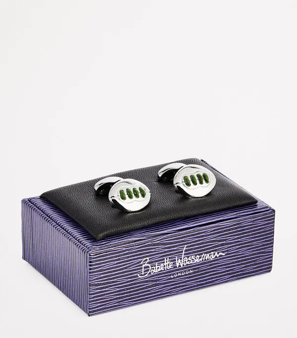 BABETTE WASSERMAN LONDON Thread-detail American Football Cufflinks