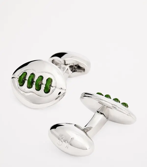BABETTE WASSERMAN LONDON Thread-detail American Football Cufflinks