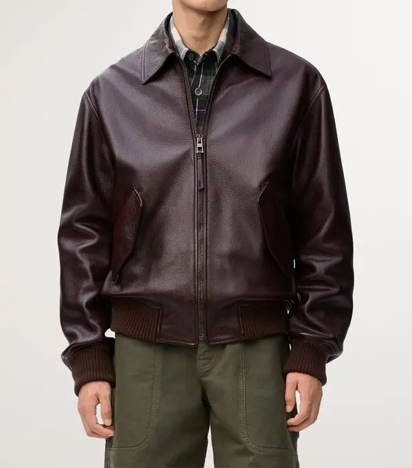 Loewe Leather Aviator Jacket
