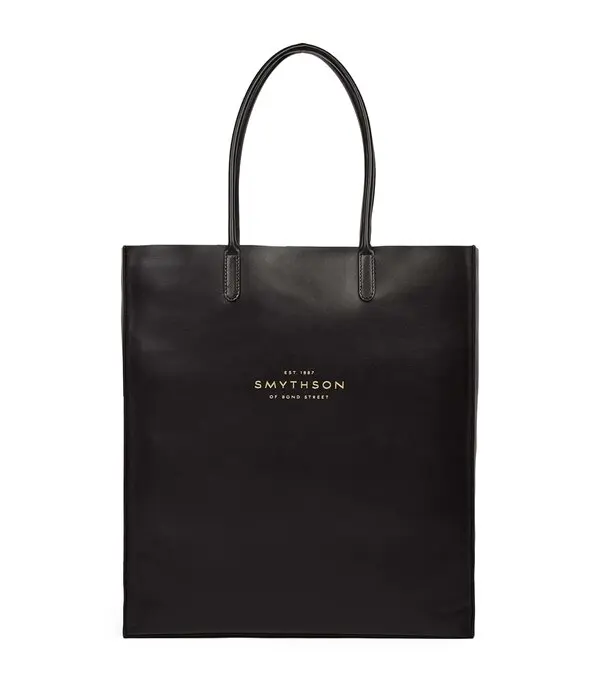 Smythson Leather Kingly Tote - Black