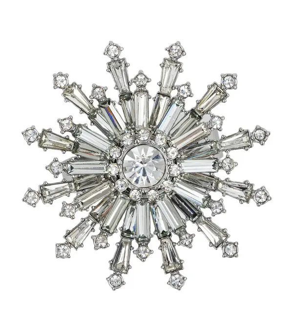 JOANNA BUCHANAN Set Of 4 Crystal Snowflake Napkin Rings - Silver