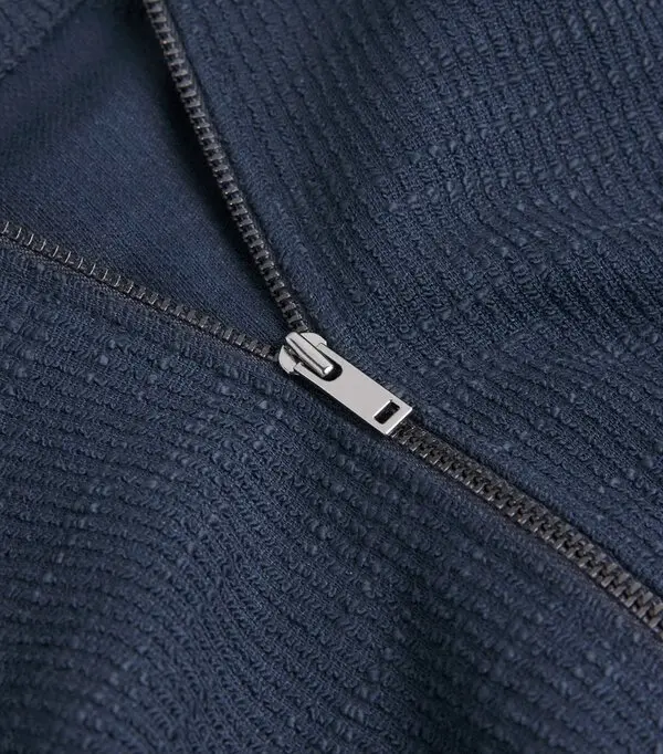 ME+EM Cotton-blend Zip-up Polo Shirt