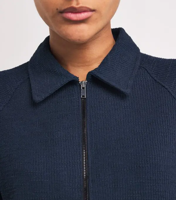 ME+EM Cotton-blend Zip-up Polo Shirt