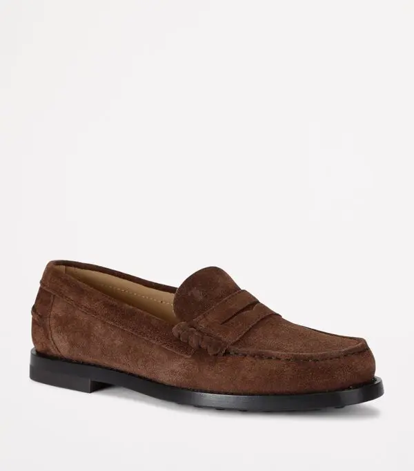 TOD'S Suede Penny Loafers