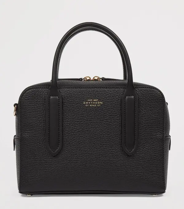 Smythson Mini Lytton Top-handle Bag - Black