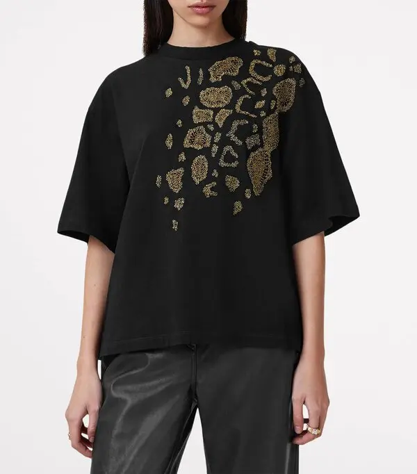ALLSAINTS Organic Cotton Flow Amelie Beaded T-shirt