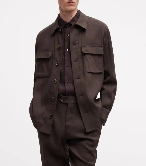 BOSS Linen-virgin Wool Overshirt