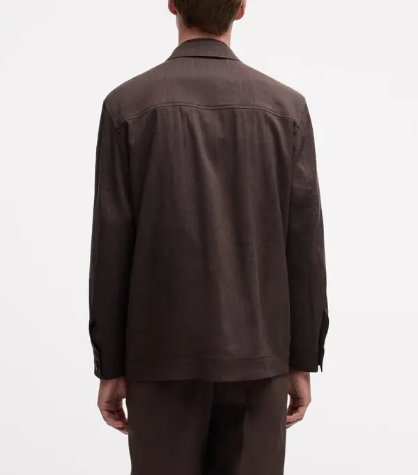 BOSS Linen-virgin Wool Overshirt