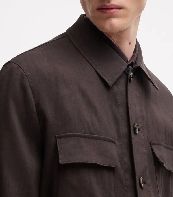 BOSS Linen-virgin Wool Overshirt