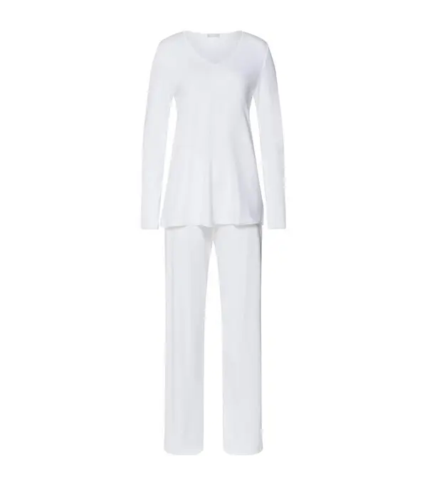 Hanro Cotton Silk Pyjama Set - White