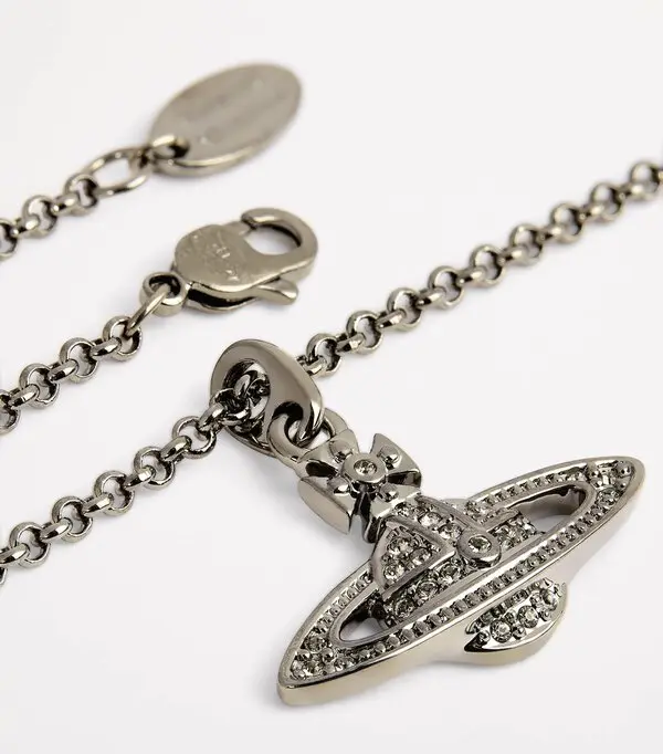 VIVIENNE WESTWOOD Mini Embellished Bas Relief Orb Pendant Necklace