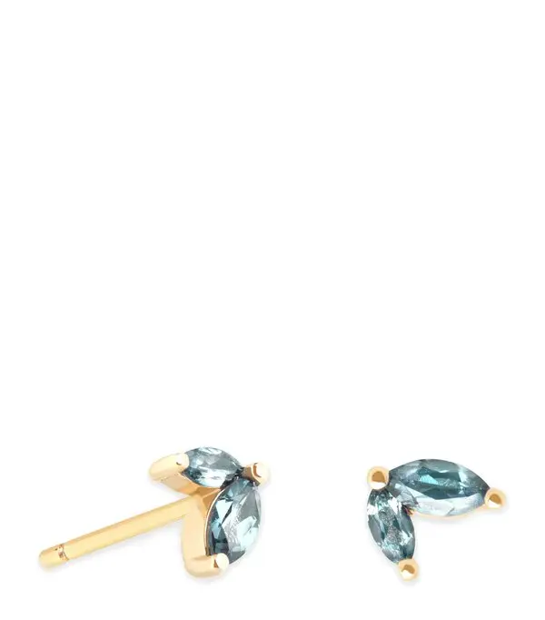 ASTRID & MIYU Yellow Alexandrite Marquise Stud Earrings - Gold