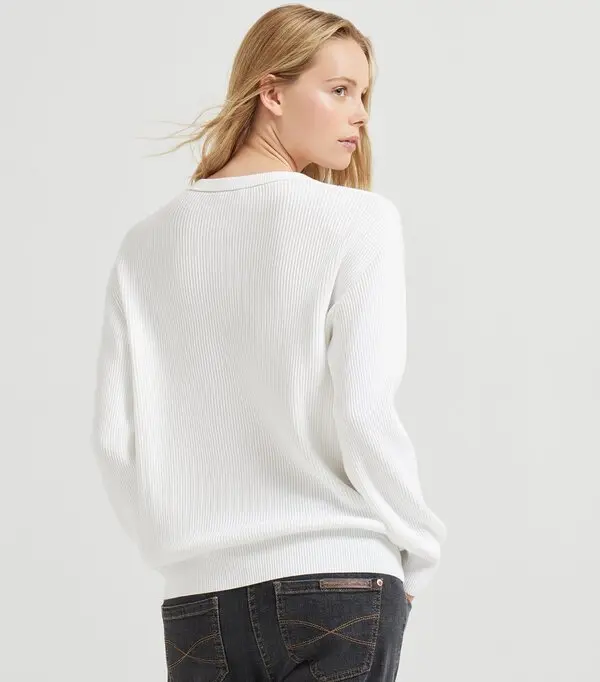 Brunello Cucinelli Cotton Sweater - White