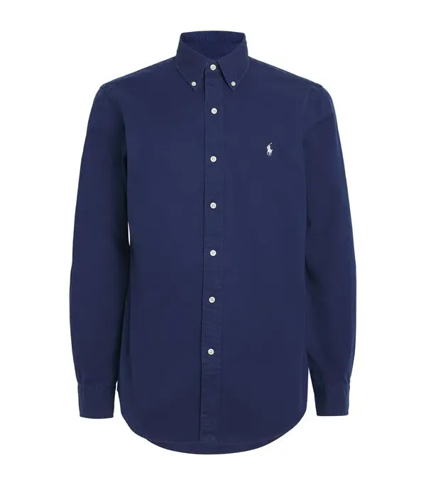 Polo Ralph Lauren Luxury Men Beige Custom Fit Twill Shirt - XXL | The Collective