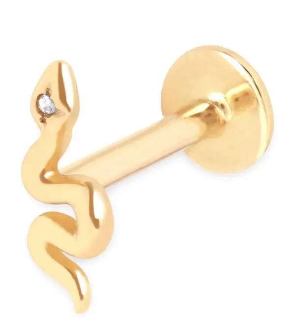 ASTRID & MIYU Snake Stud Earring - Gold