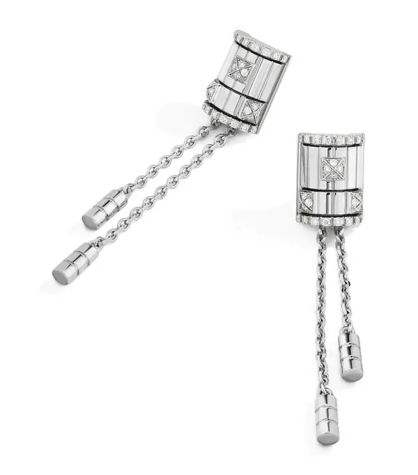 MARLI NEW YORK Life Tassel Diamond Earrings - White