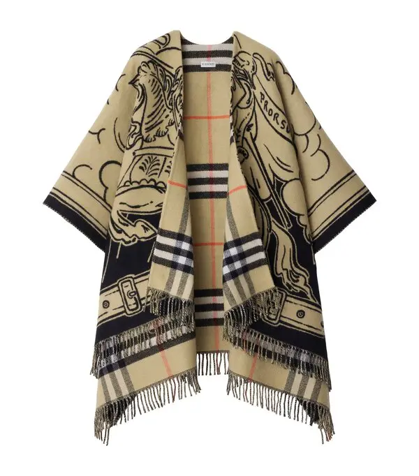 Burberry Wool Reversible Cape - Beige
