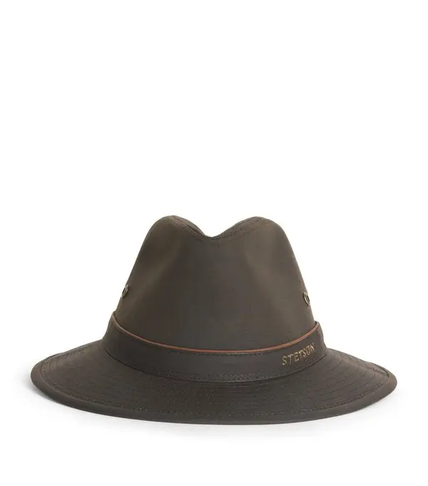 Stetson Cotton-blend Wax Traveller Hat - Brown