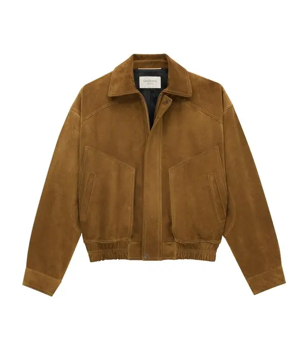 Saint Laurent Suede Bomber Jacket