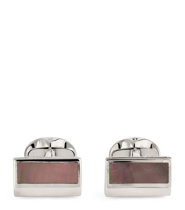 DEAKIN & FRANCIS Sterling Silver Mother-of-pearl Cufflinks - Grey