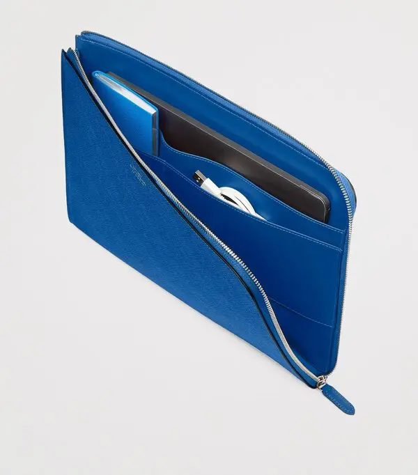 Smythson Small Panama Leather Laptop Case