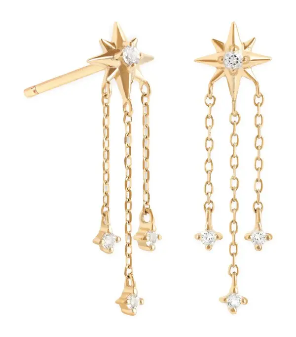 ASTRID & MIYU Shooting Star Stud Earrings - Gold