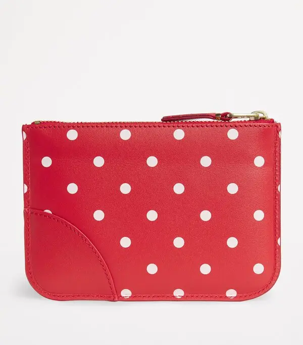 Comme Des Garçons Leather Polka-dot Pouch