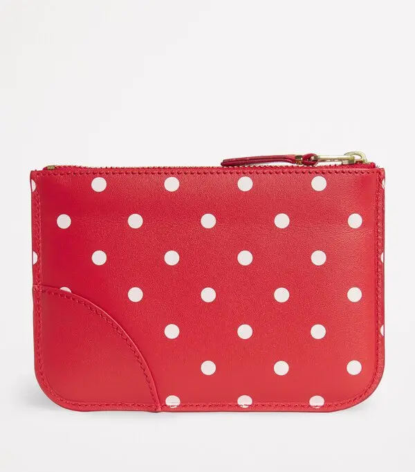 Comme Des Garçons Leather Polka-dot Pouch
