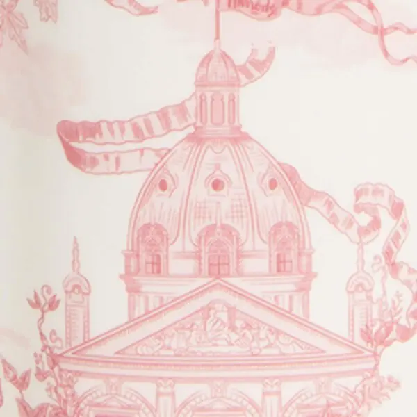 Harrods Bone China Toile Tea Caddy - Pink