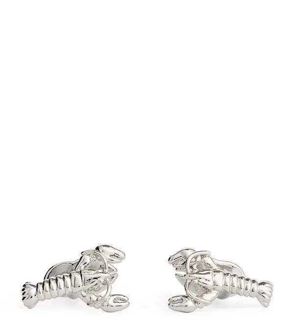 BABETTE WASSERMAN LONDON Rhodium-plated Lobster Cufflinks - Silver