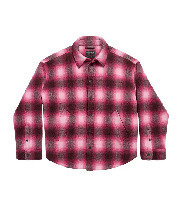 Balenciaga Wool Plaid Shirt Jacket