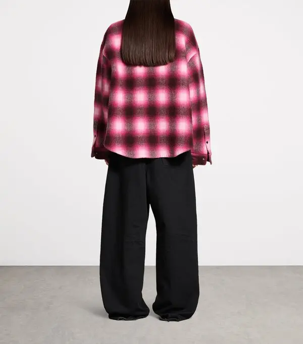 Balenciaga Wool Plaid Shirt Jacket