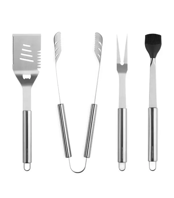 LE CREUSET 4-piece Stainless Steel Bbq Tool Set With Case