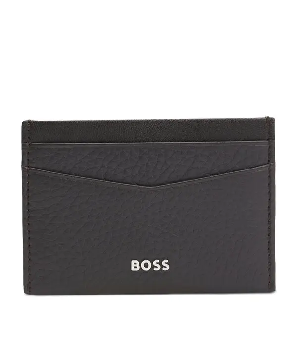 BOSS Leather Card Holder - Brown