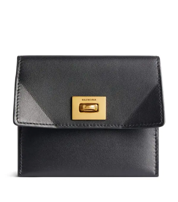 Balenciaga Leather Rodeo Card Holder - Black