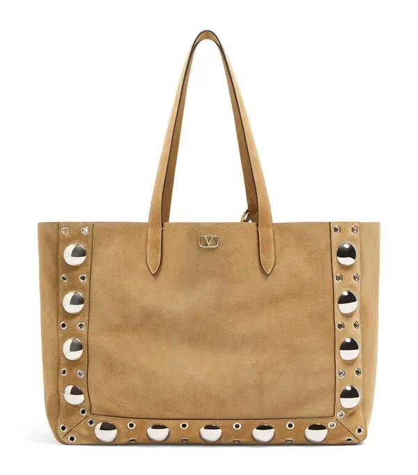 Valentino Garavani Nellcote Large Suede Tote Bag - Brown