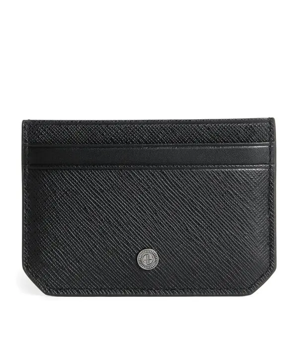 Harrods Saffiano Leather Card Holder - Black