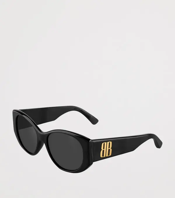 Balenciaga Acetate Bb0455s Sunglasses - Black | Editorialist display picture 1