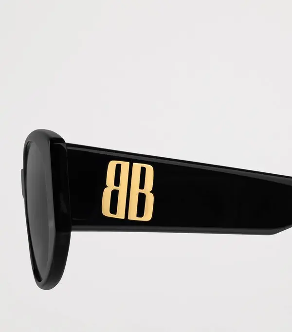 Balenciaga Acetate Bb0455s Sunglasses - Black | Editorialist display picture 3