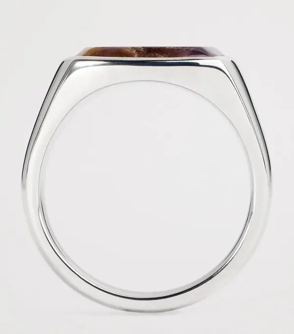 Tom Wood Cushion Sakura Stone Ring - Silver