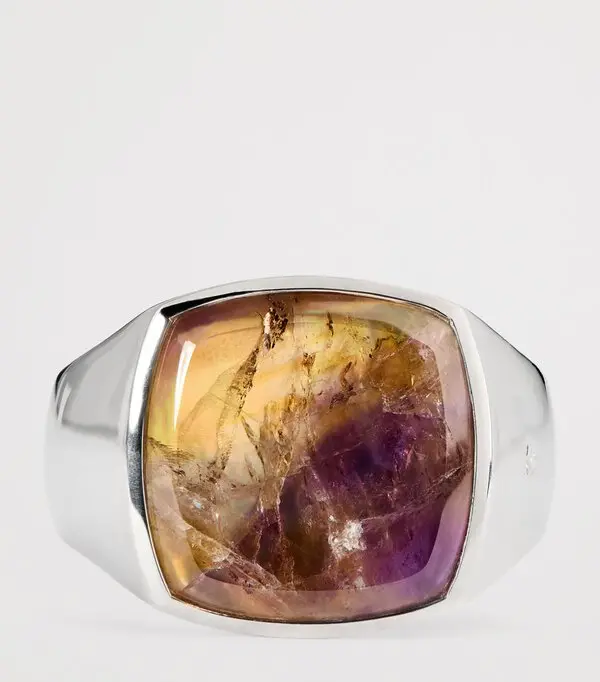 Tom Wood Cushion Sakura Stone Ring - Silver