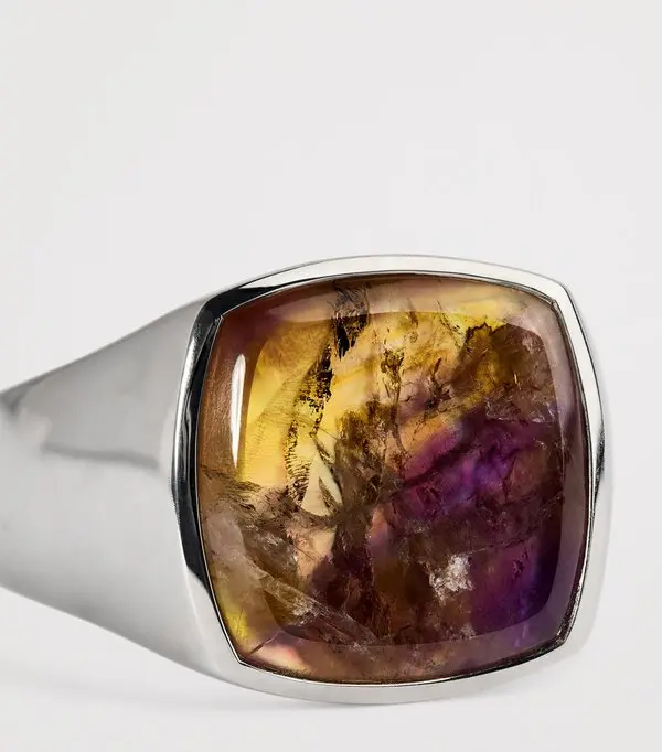 Tom Wood Cushion Sakura Stone Ring - Silver