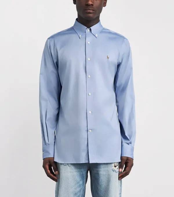 Polo Ralph Lauren Cotton Poplin Slim Oxford Shirt - Blue