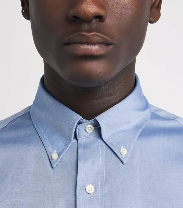 Polo Ralph Lauren Cotton Poplin Slim Oxford Shirt - Blue