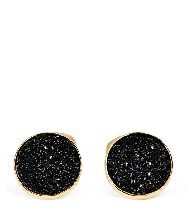 BABETTE WASSERMAN LONDON Gold-plated Moondust Round Cufflinks - Yellow