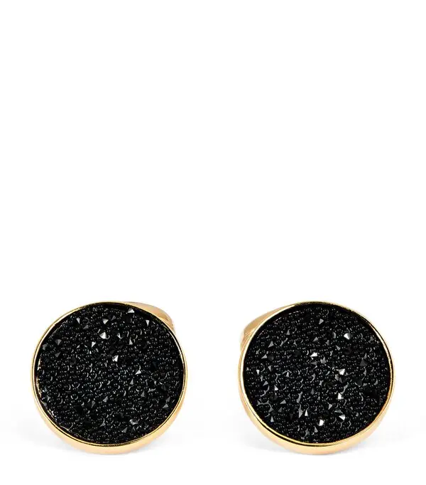 BABETTE WASSERMAN LONDON Gold-plated Moondust Round Cufflinks - Yellow
