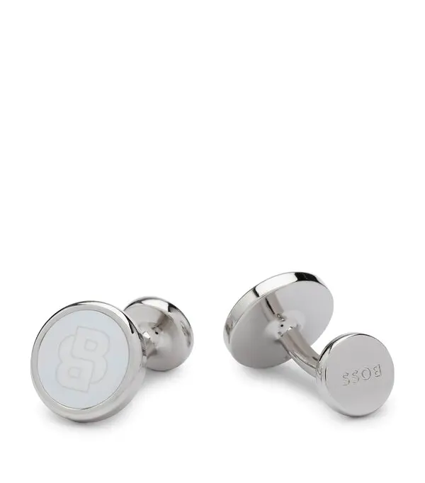 BOSS Round Double B Cufflinks - Neutral