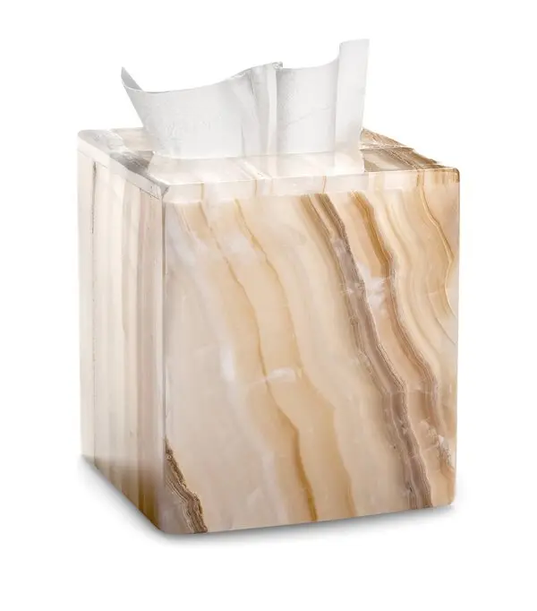 LABRAZEL Ambarino Onyx Tissue Box Cover - Ivory