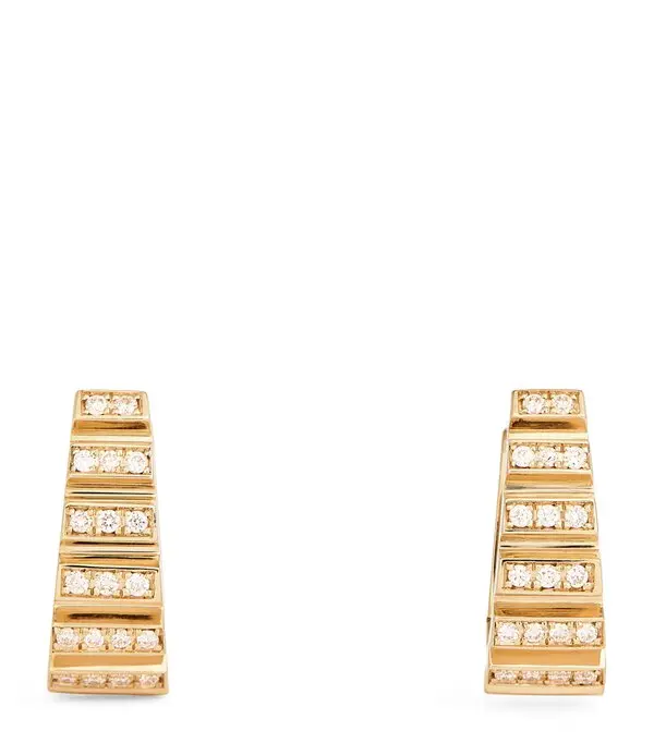 AZLEE Escalier Hoop Earrings - Gold